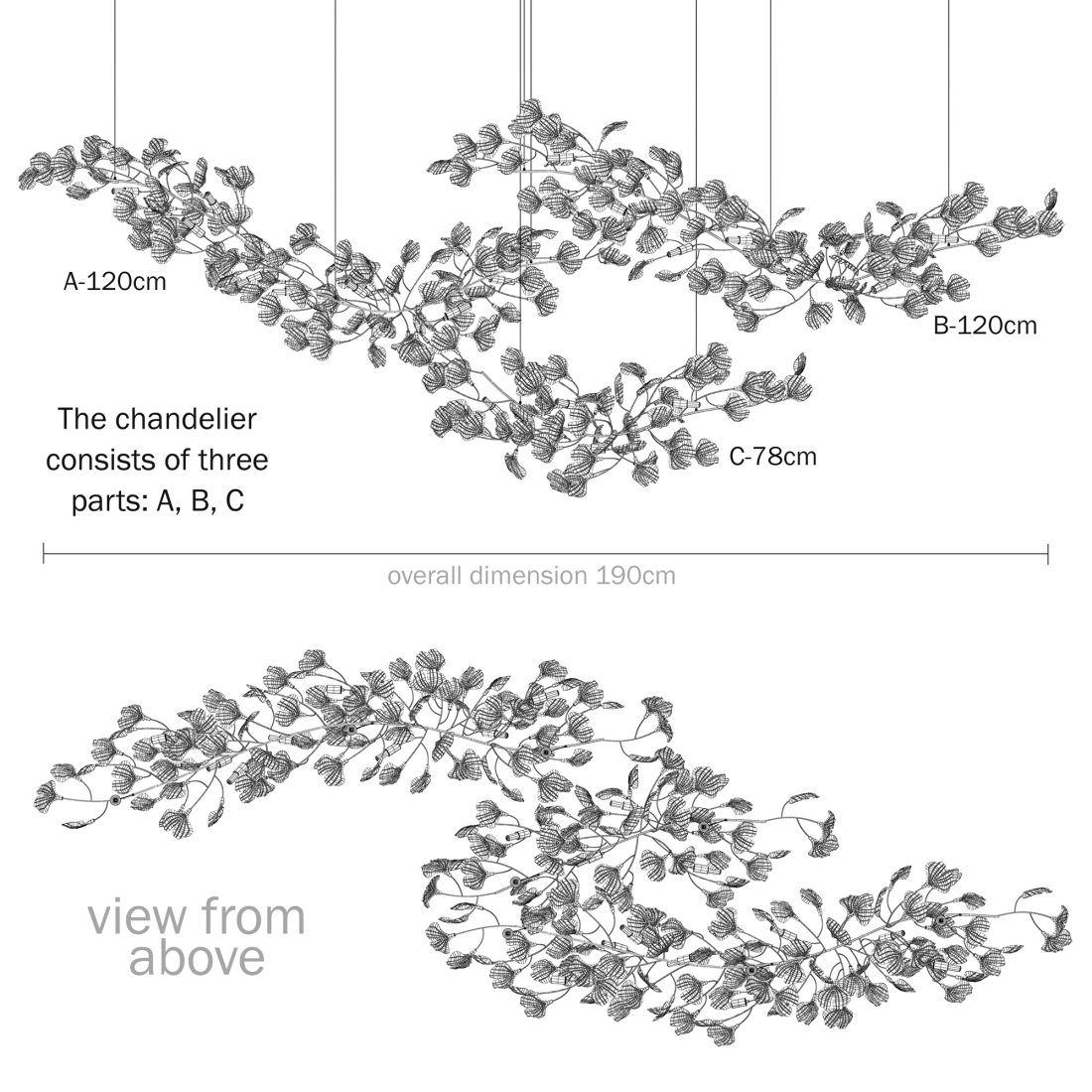 Gingko Julietta Chandelier 3D Model for VRay, Corona | CGMood