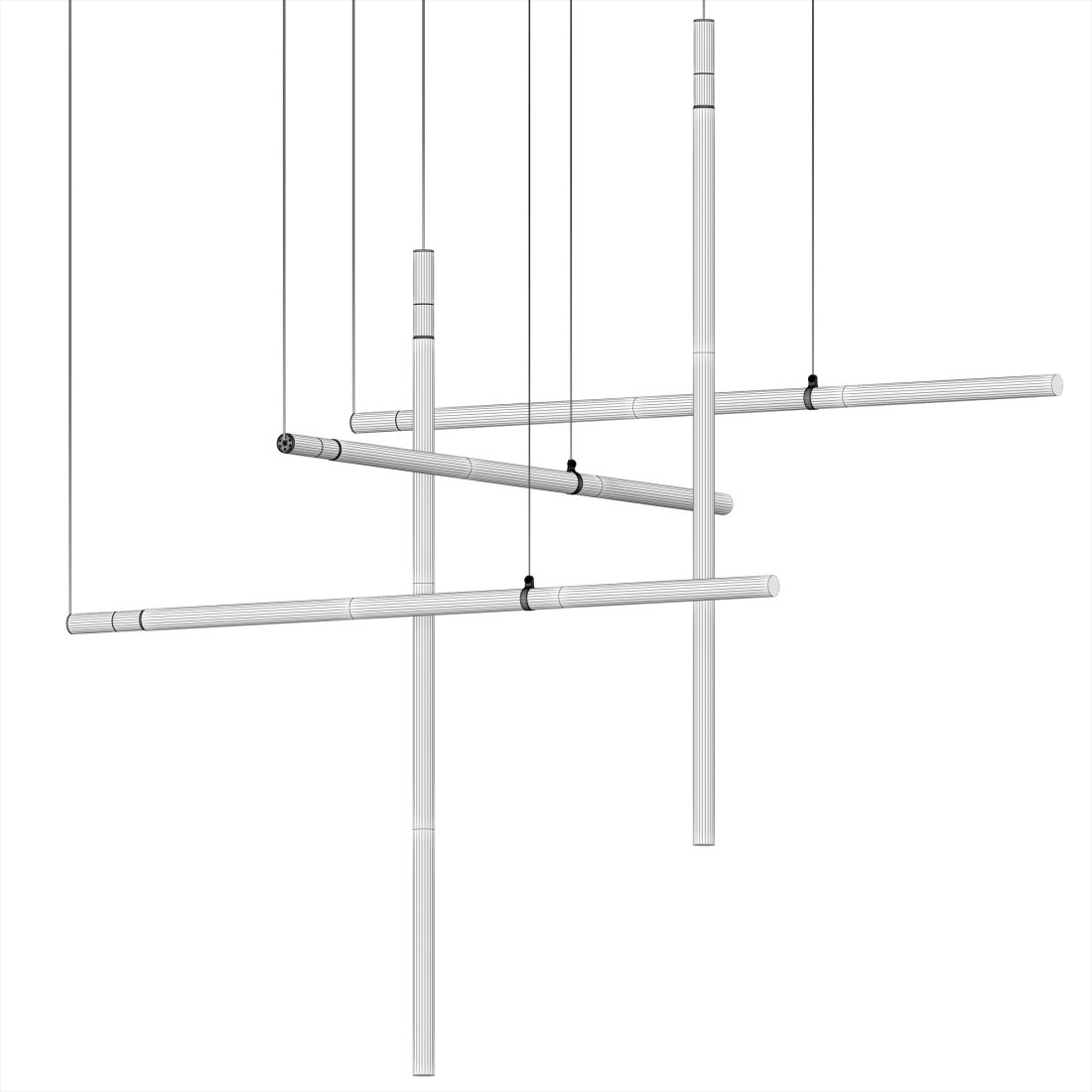 Flare Linear Led Chandelier 3D Model for VRay, Corona | CGMood