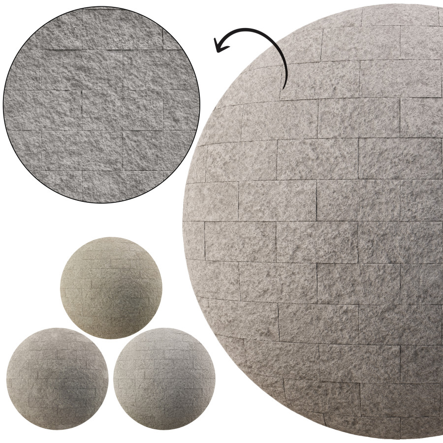 Split Face Stone Wall 01 (seamless) Texture / PBR Material | CGMood