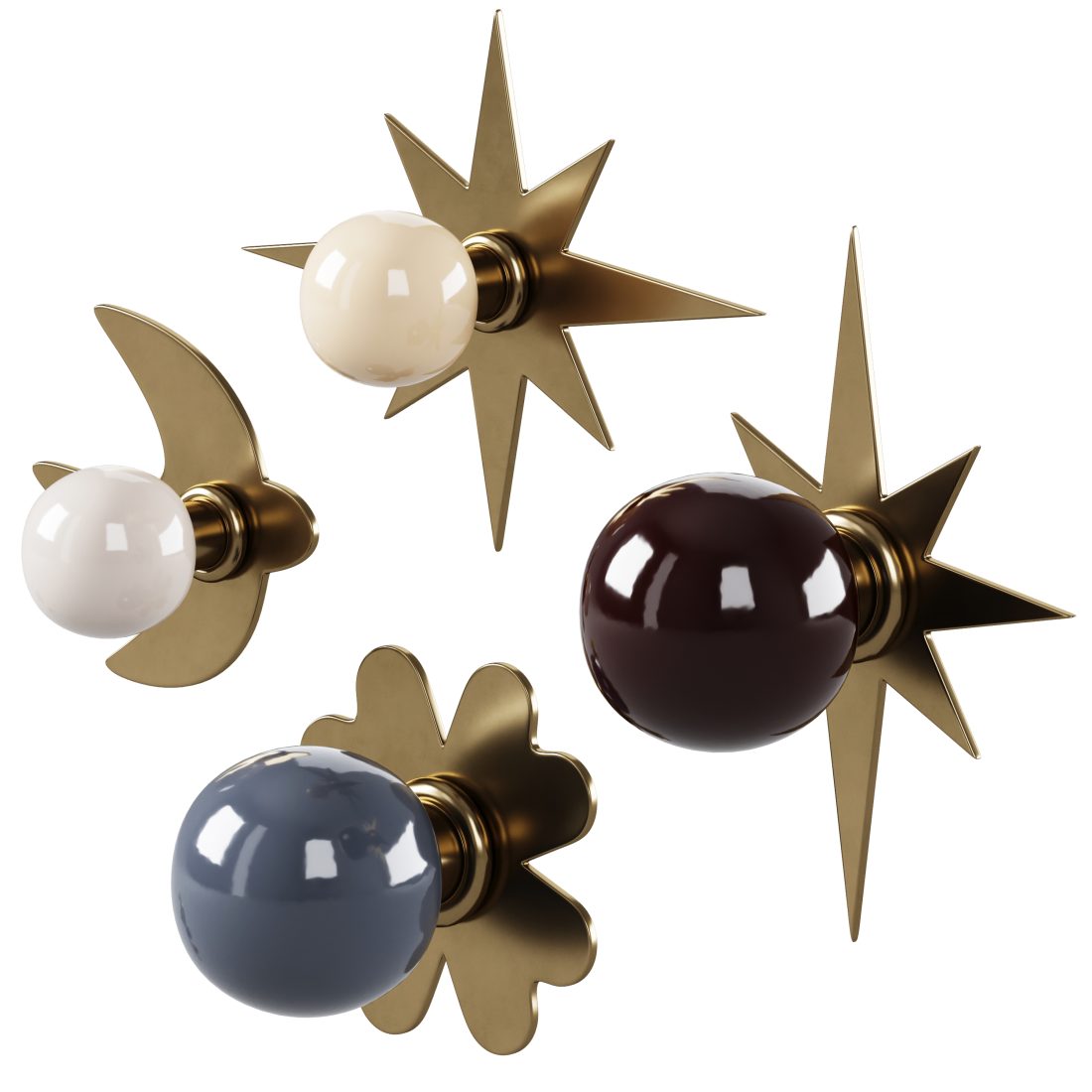 Glossy Furniture Handles By Matilda Goad 3D Model for VRay, Corona | CGMood