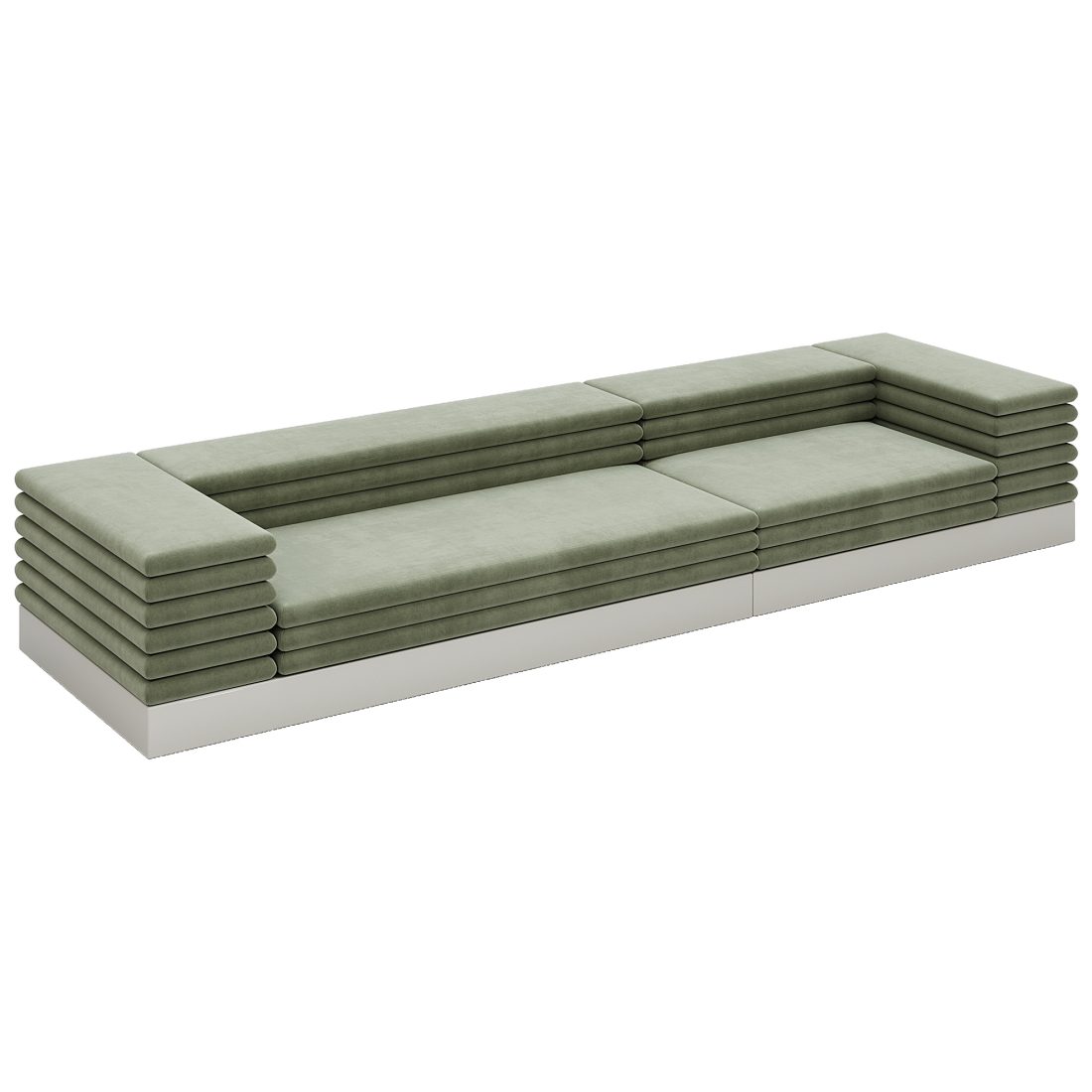 Acamante Modular Fabric Empress Position Sofa By L 3D Model for Corona ...
