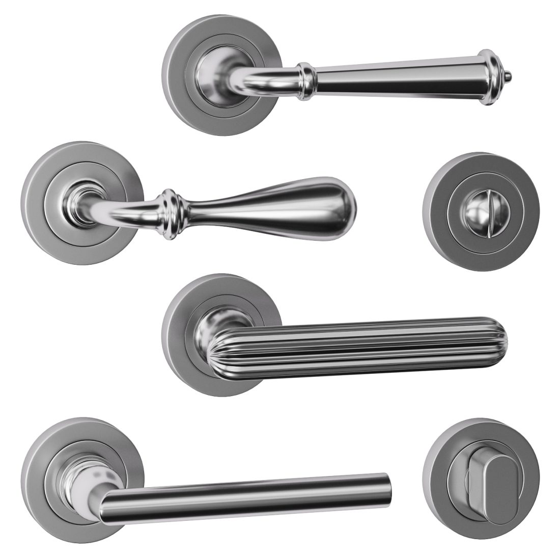 Classic Door Handles Pittella 3D Model for Corona | CGMood