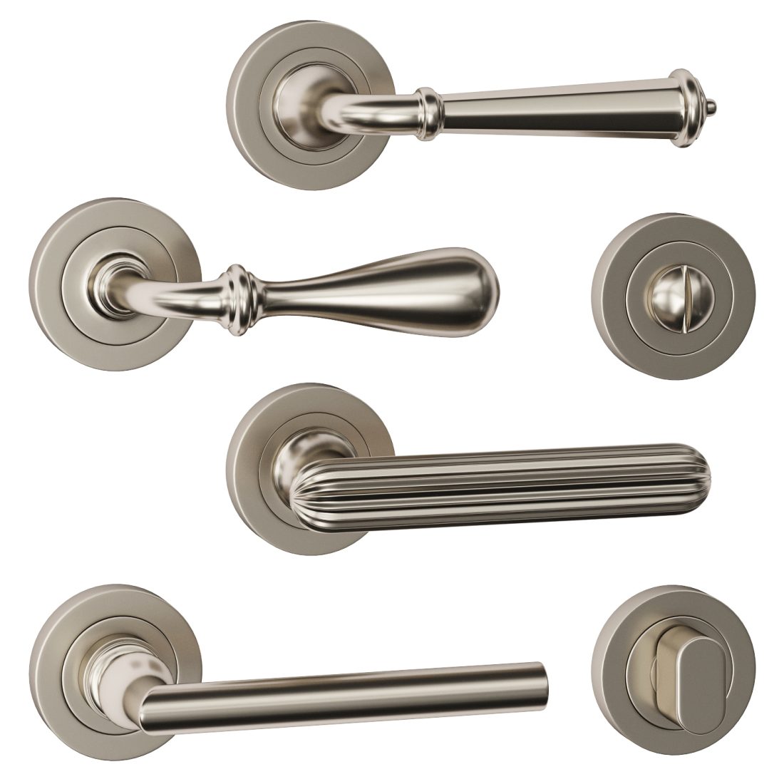 Classic Door Handles Pittella 3D Model for Corona | CGMood