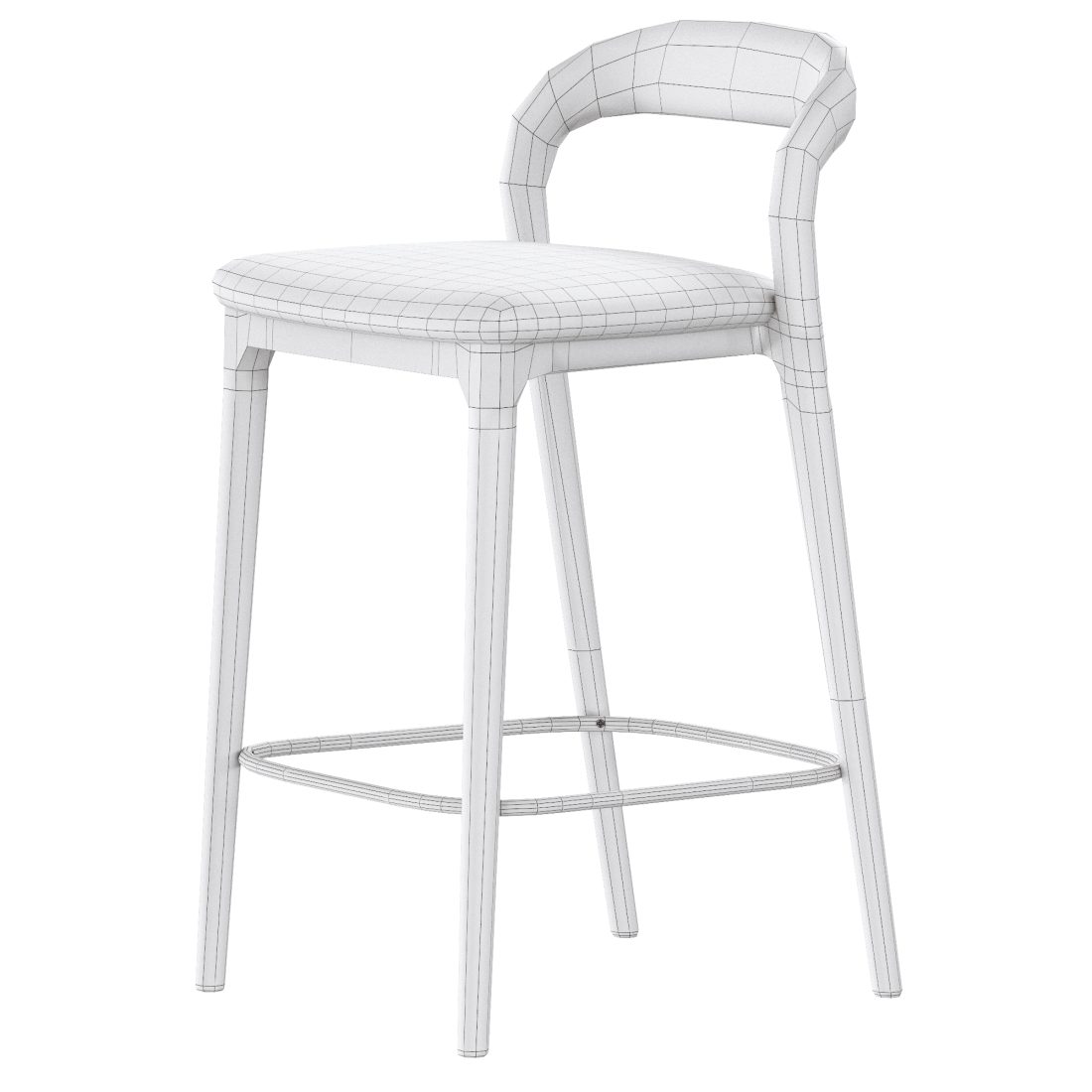 Willow Bar Stool - 3D Model for VRay, Corona