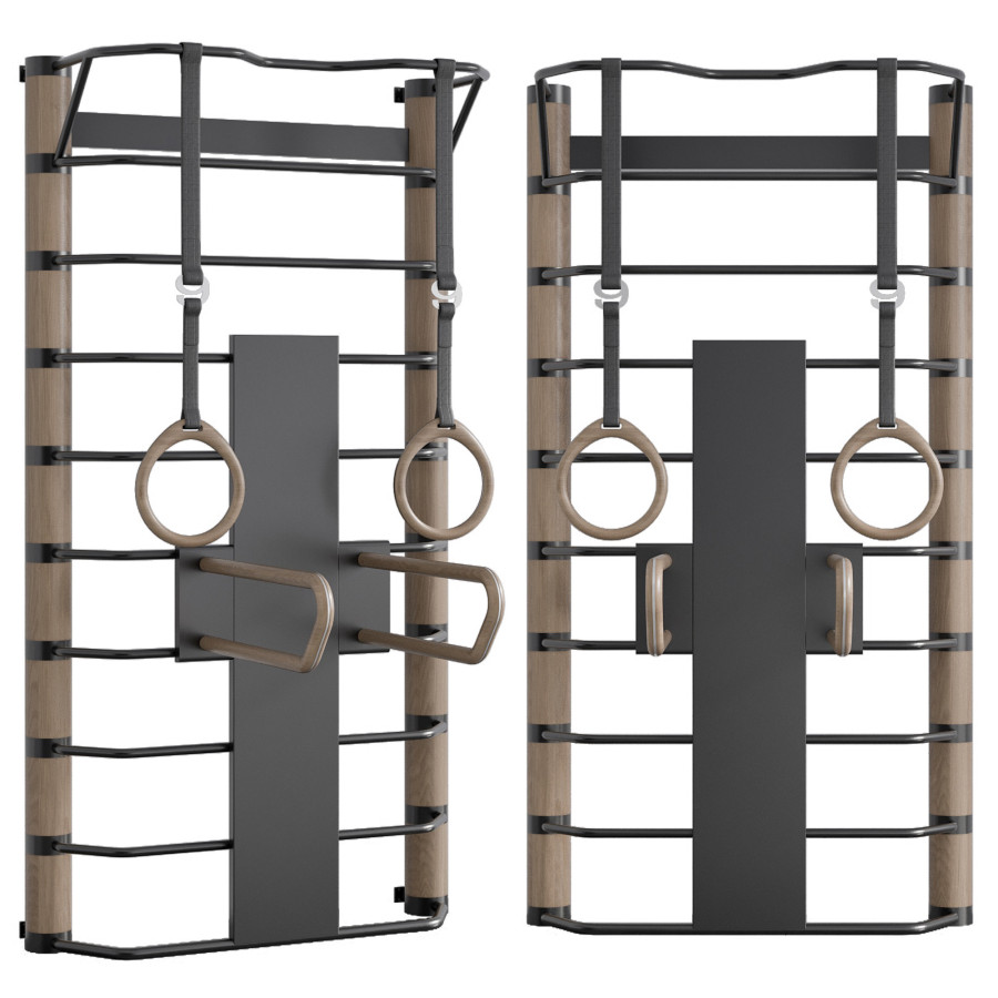 Gym Stall Bars (gym Wall Rack) No4 - 3D Model for VRay, Corona