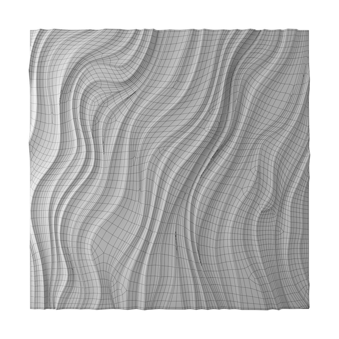 Wave Wall 24 - 3D Model for VRay, Corona