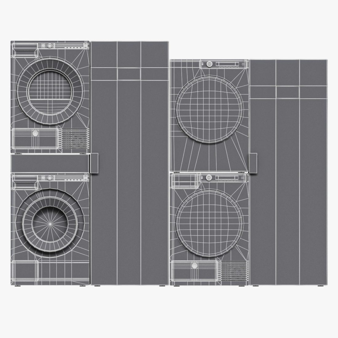 Set Of Asko Washing Machine 3D Model for VRay, Corona | CGMood