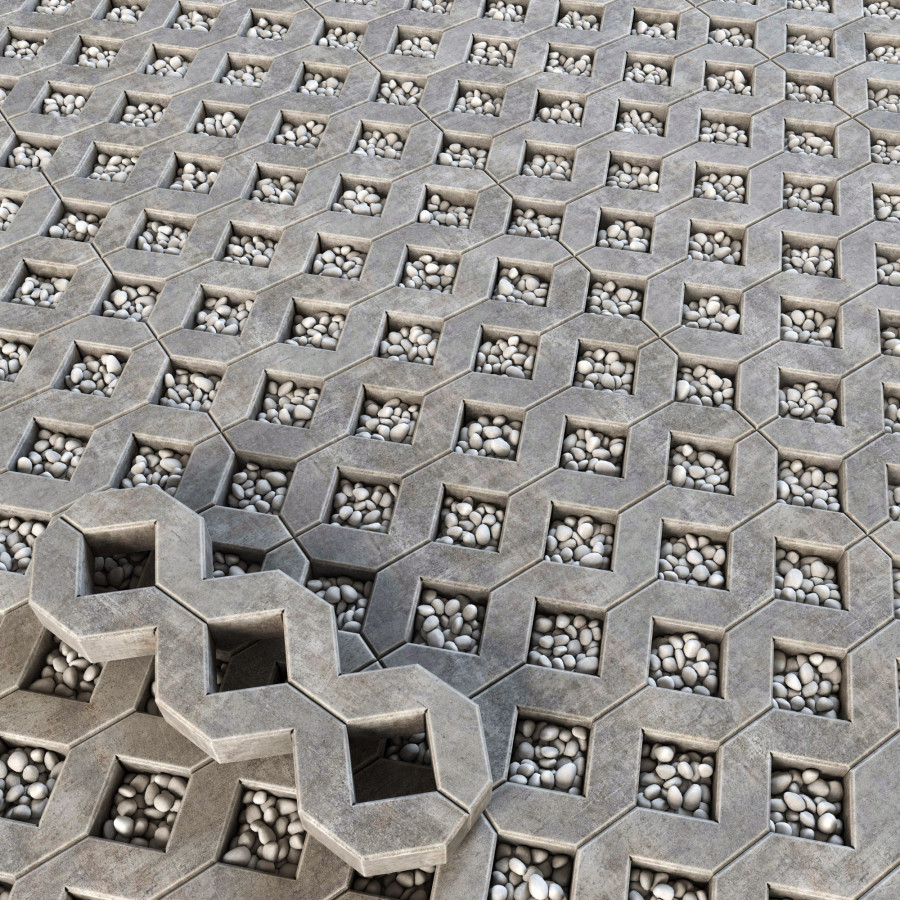 Paving Decor N30 3D Model for FStorm, VRay | CGMood