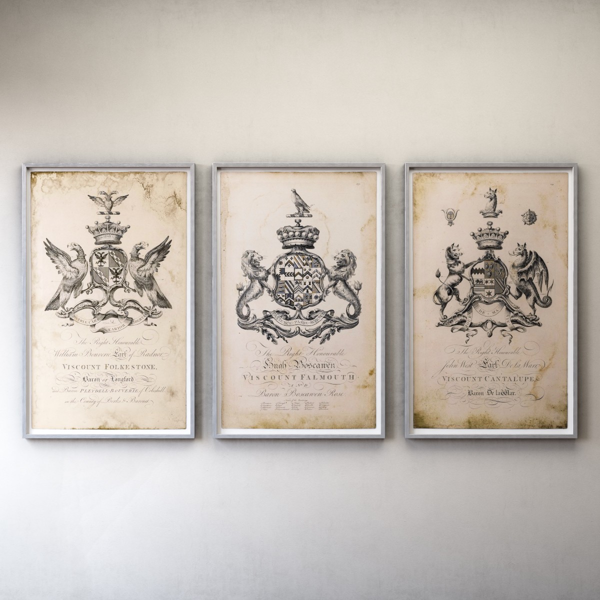 ENGLISH ARMORIAL LARGE ENGRAVING COLLECTION - 3D Model for VRay