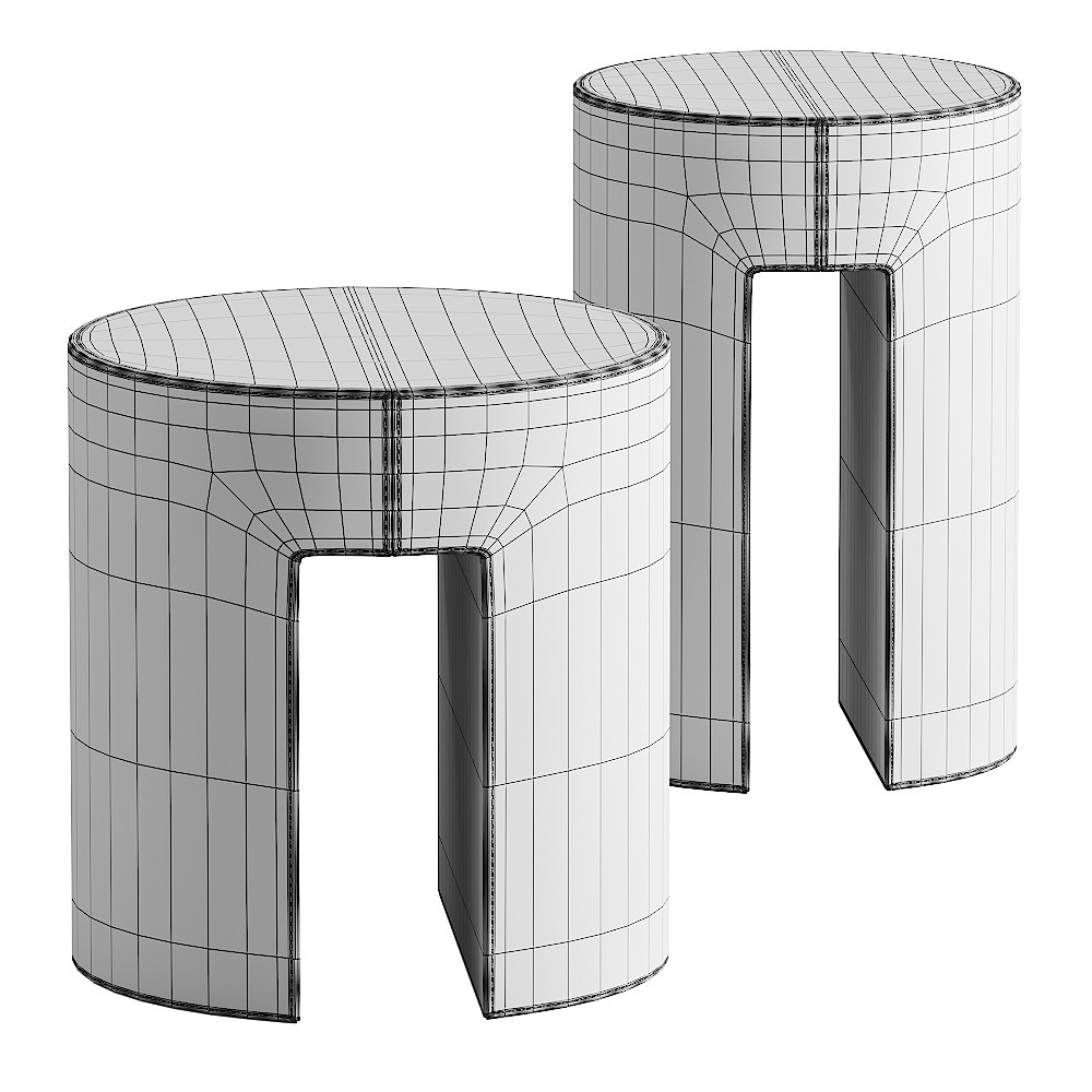 Meridiani Side Table Gong - 3D Model for Corona