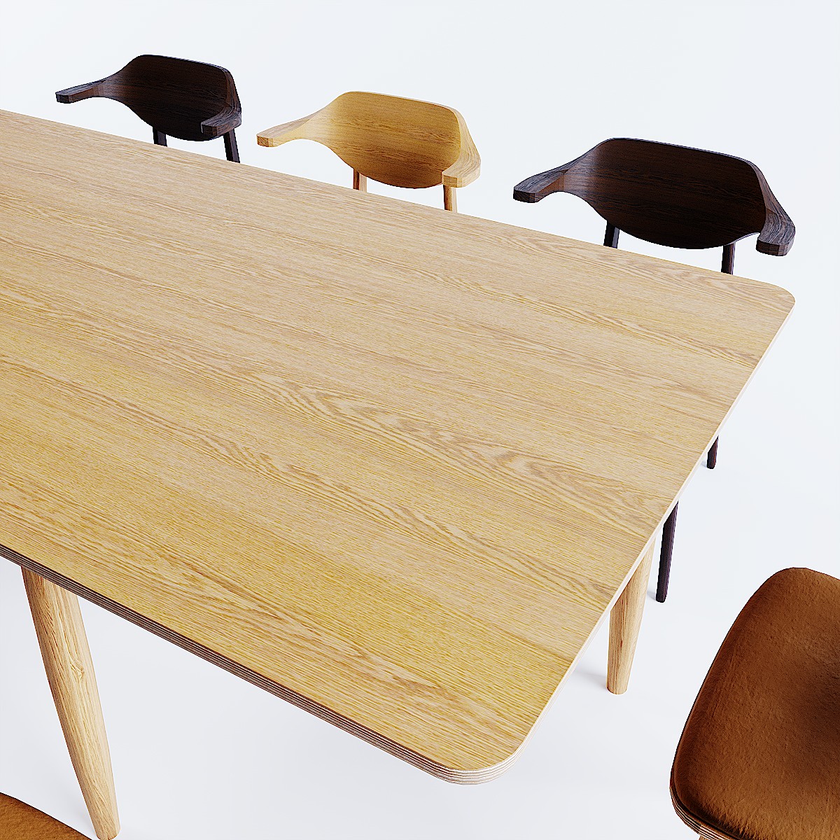 Norr11 Buffalo Dining Chair - Oku Dining Table 3D Model for Corona | CGMood