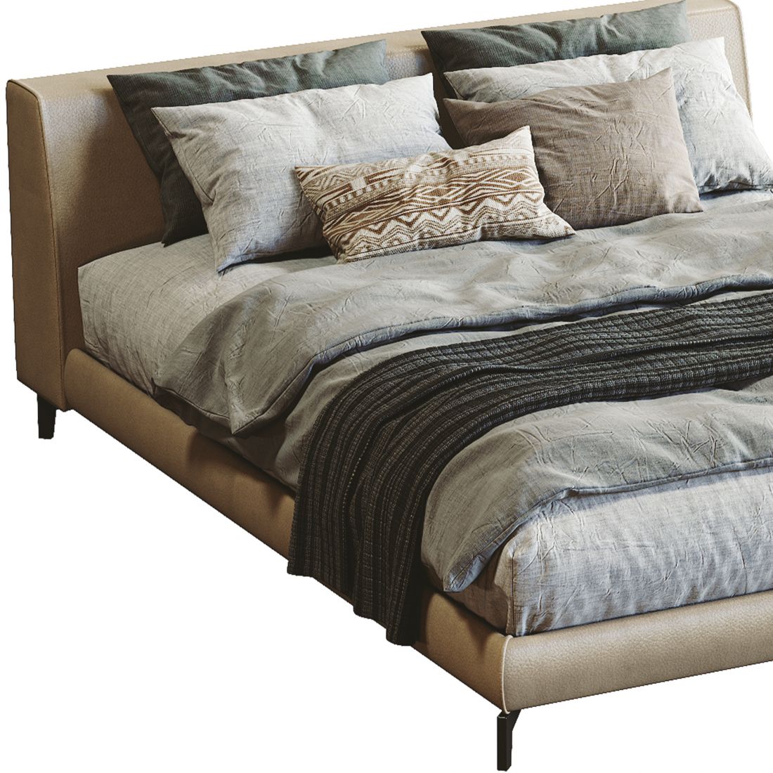 Meridiani Louis Up Bed - 3D Model for Corona