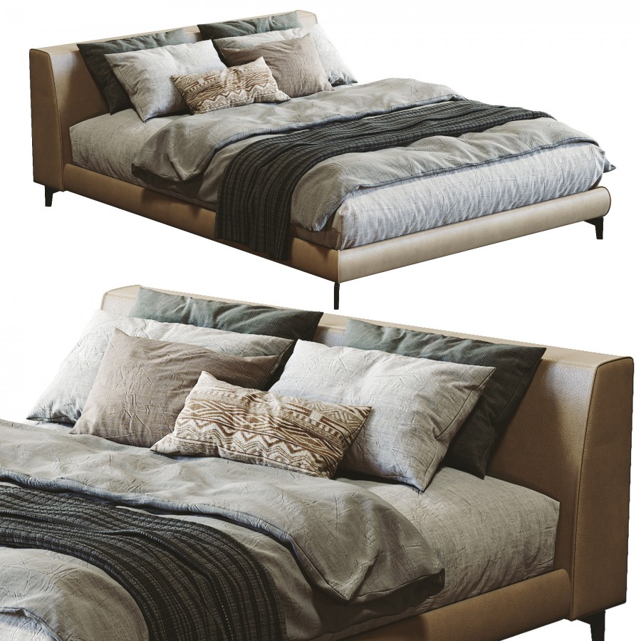Meridiani Louis Up Bed - 3D Model for Corona