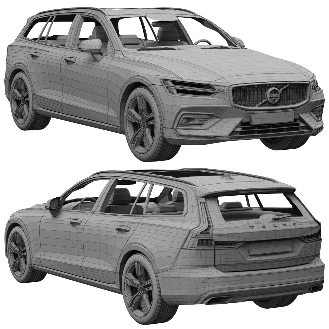 Volvo V60 - 3D Model for VRay
