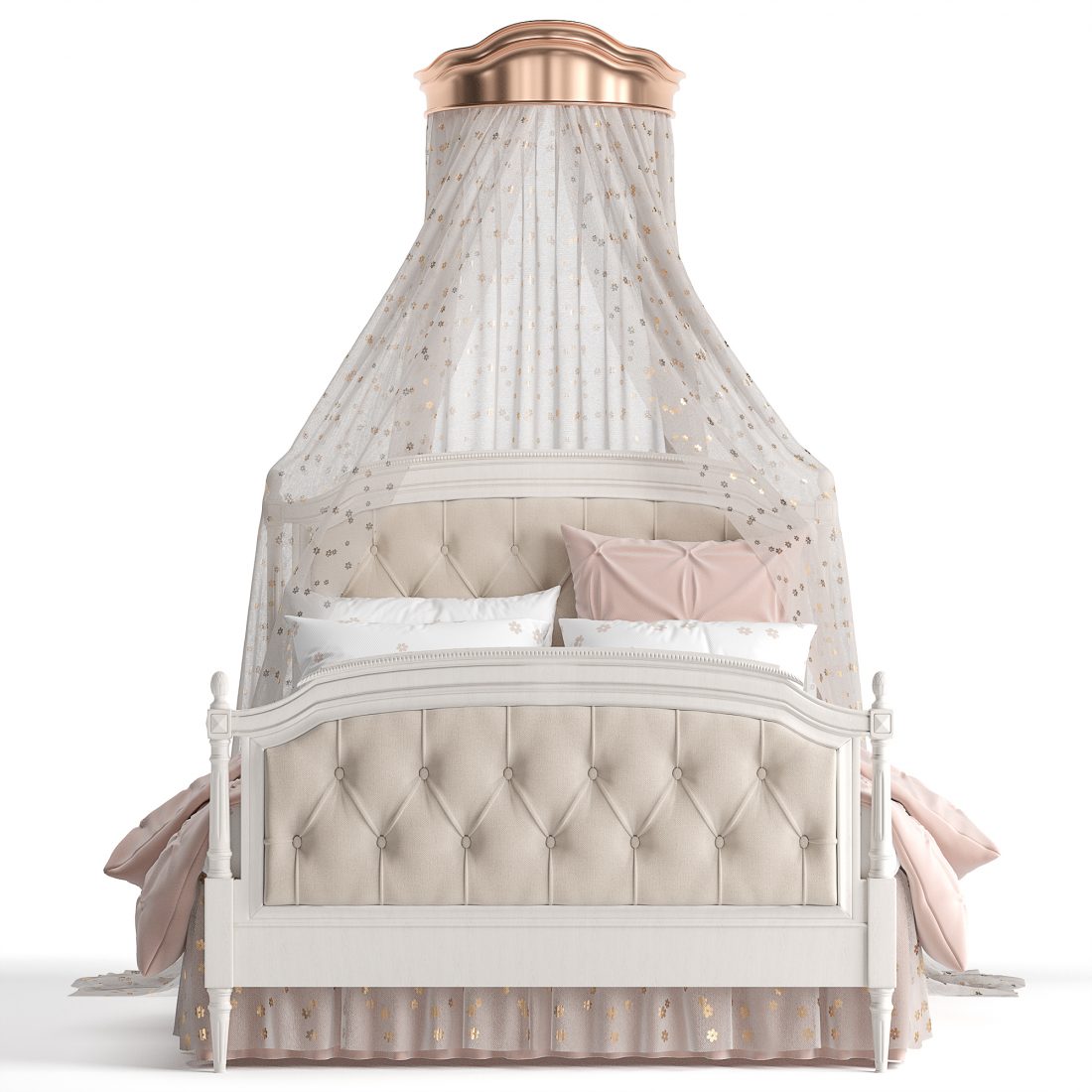 Blythe Upholstered Bed - 3D Model for VRay
