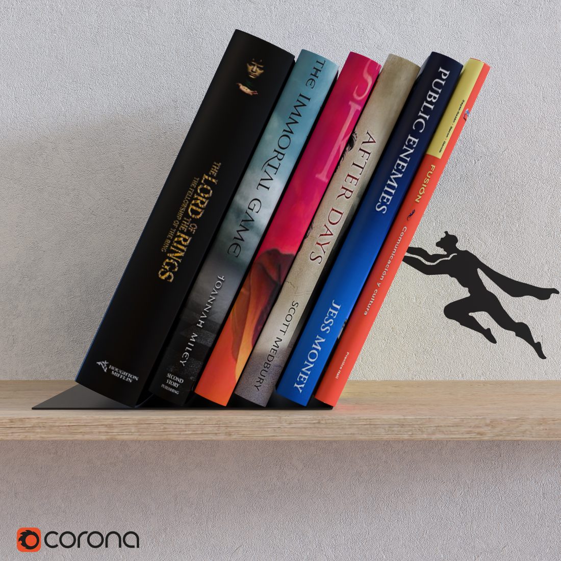 Superman Shelves - 3D Model for Corona