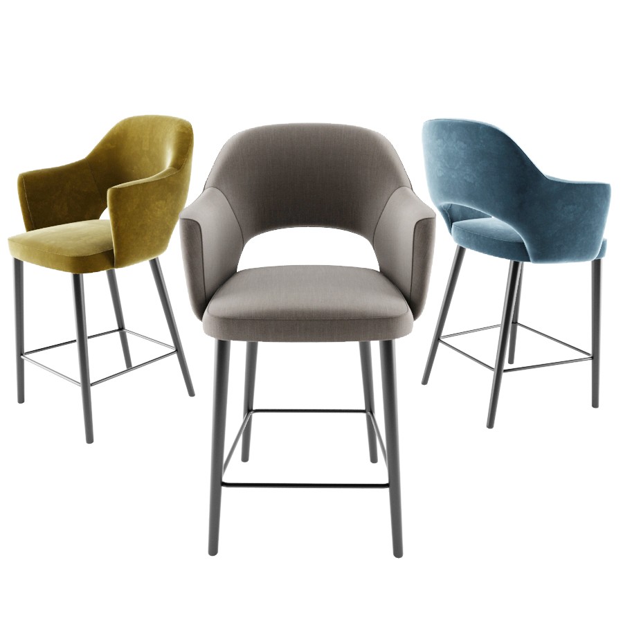 Eero Saarinen Executive Counter Stool - 3D Model for VRay, Corona