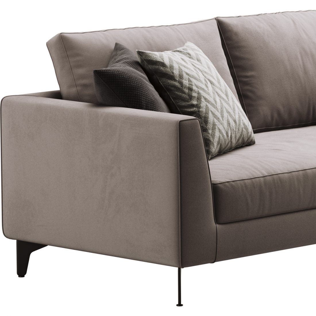 Meridiani Louis Up Sofa - 3D Model for VRay, Corona
