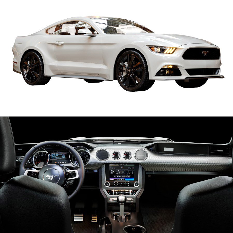 Ford Mustang Gt Hq Interior - 3D Model for VRay, Corona