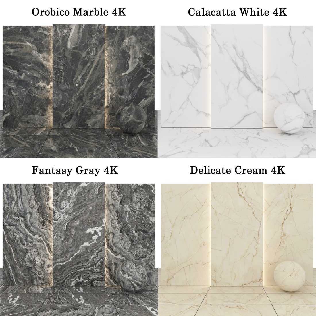 Collection Marble 32 - 3D Model for VRay