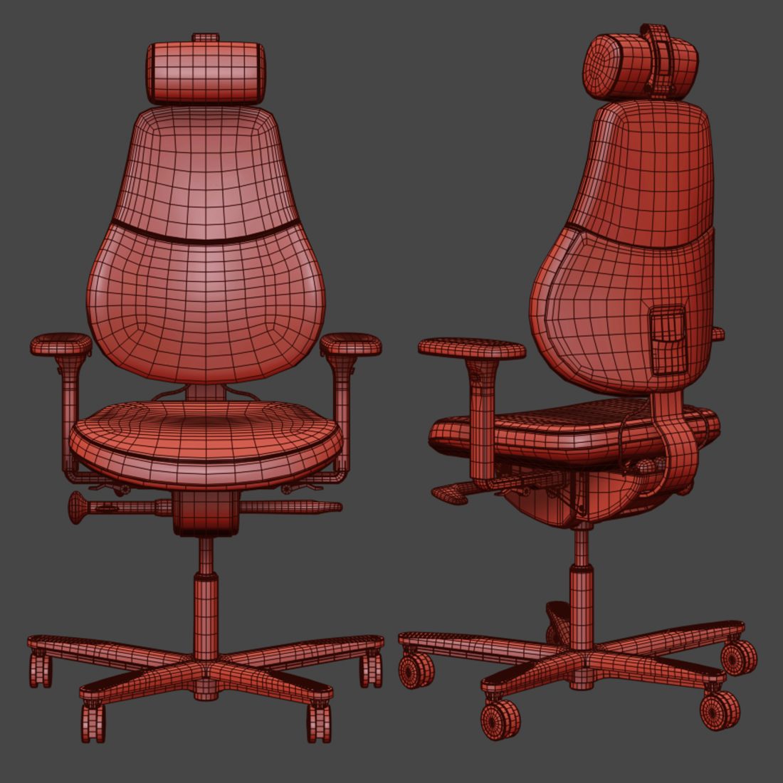 Orangebox - Office Chair Flo - 3D Model for VRay, Corona