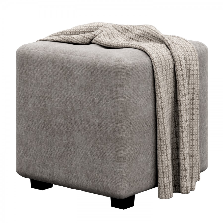 Square Cube Ottoman By Latitude Run - 3D Model for VRay