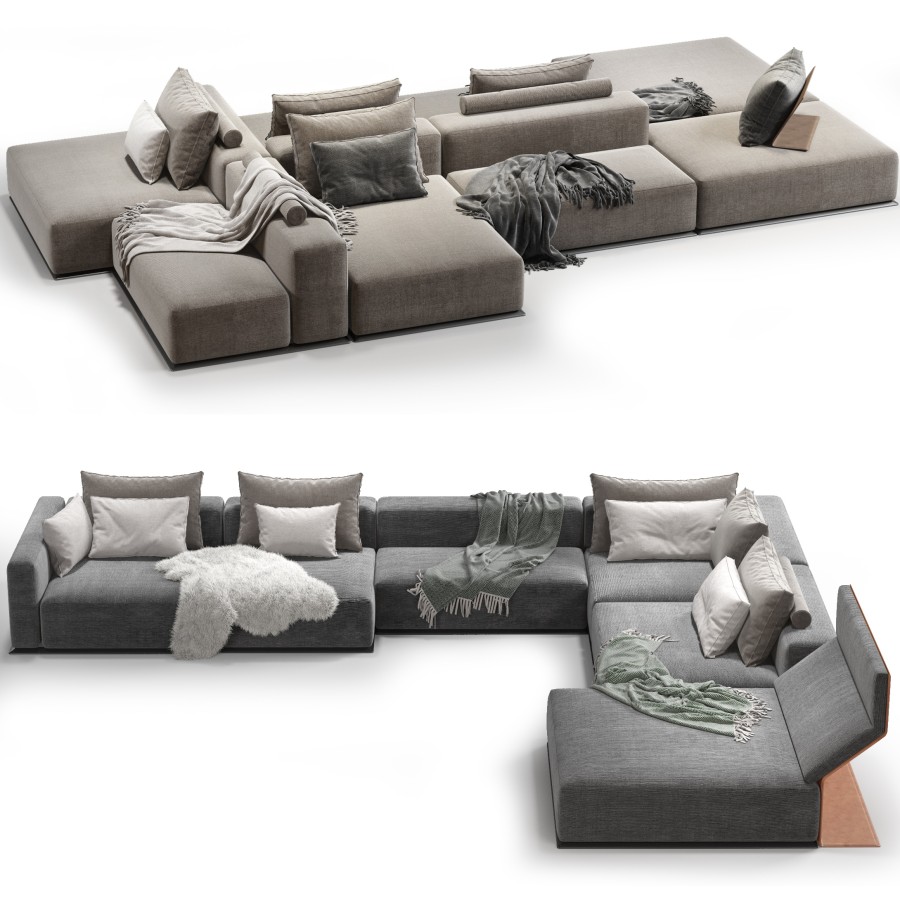 Westside Sofa_poliform - 3D Model for VRay