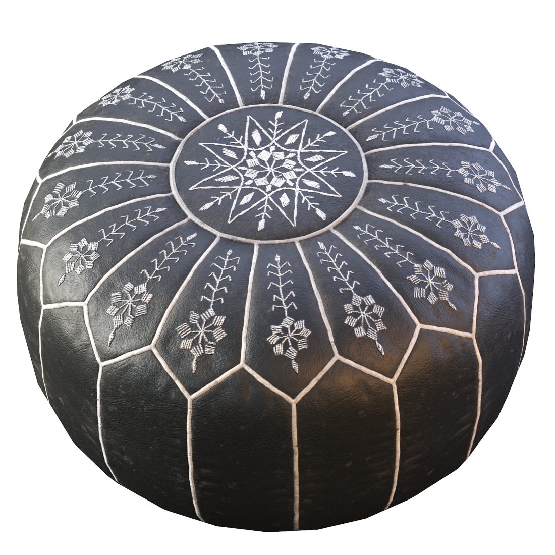 Pouf Vintage Round - 3D Model for Corona