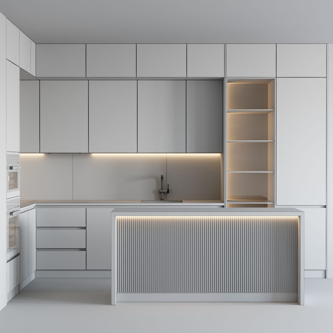 Modern Kitchen_20 - 3D Model for VRay, Corona