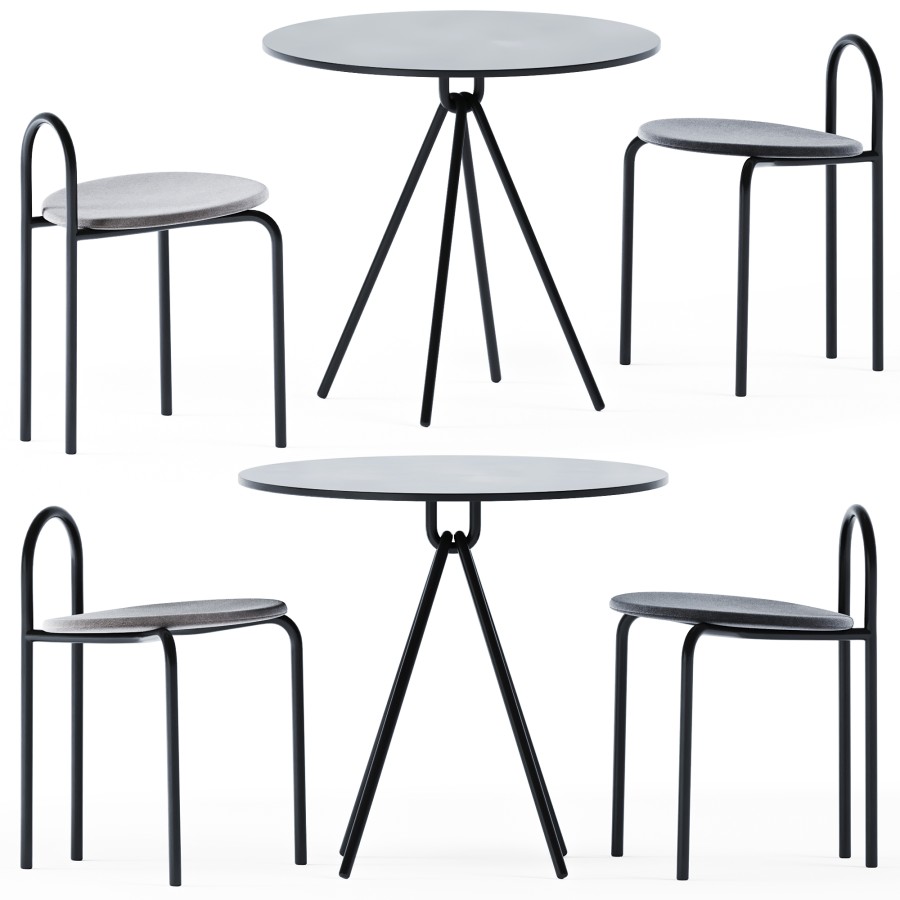 Piper Cafe Table Circle 800d By Designbythem & Sto - 3D Model for Corona