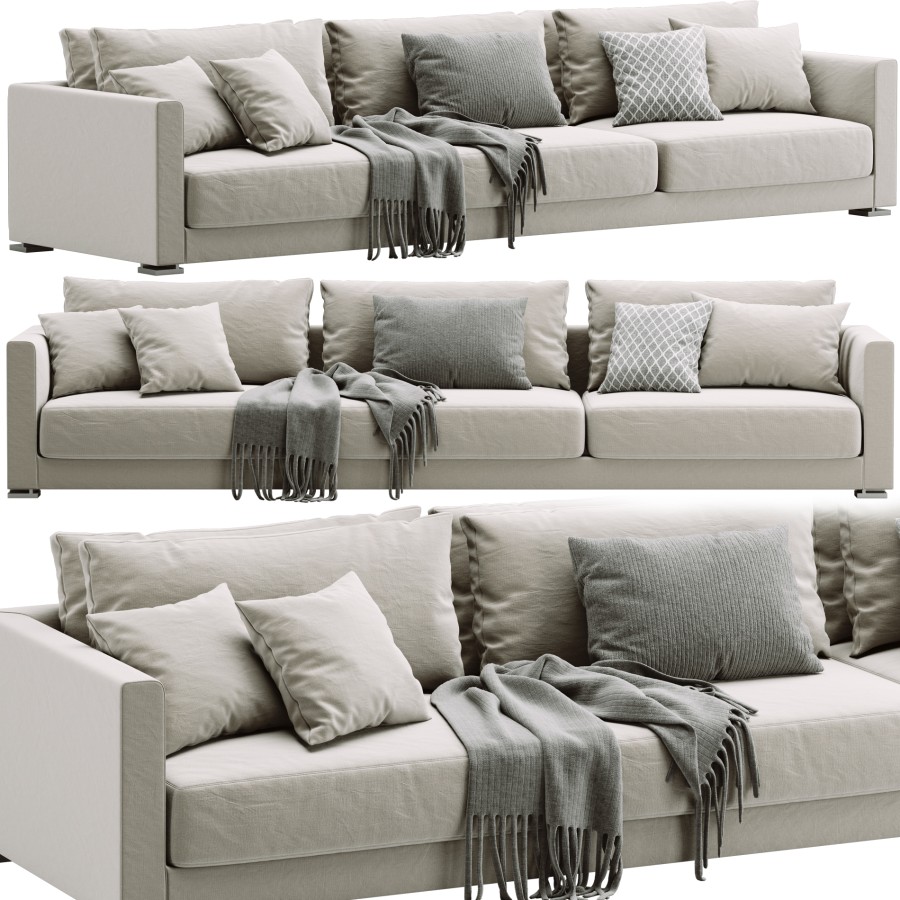 Sofa Bristol Poliform - 3D Model for VRay, Corona