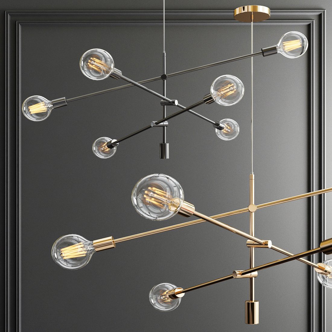 Sonneman Mobile Tangle Light - 3 Type - 3D Model for VRay