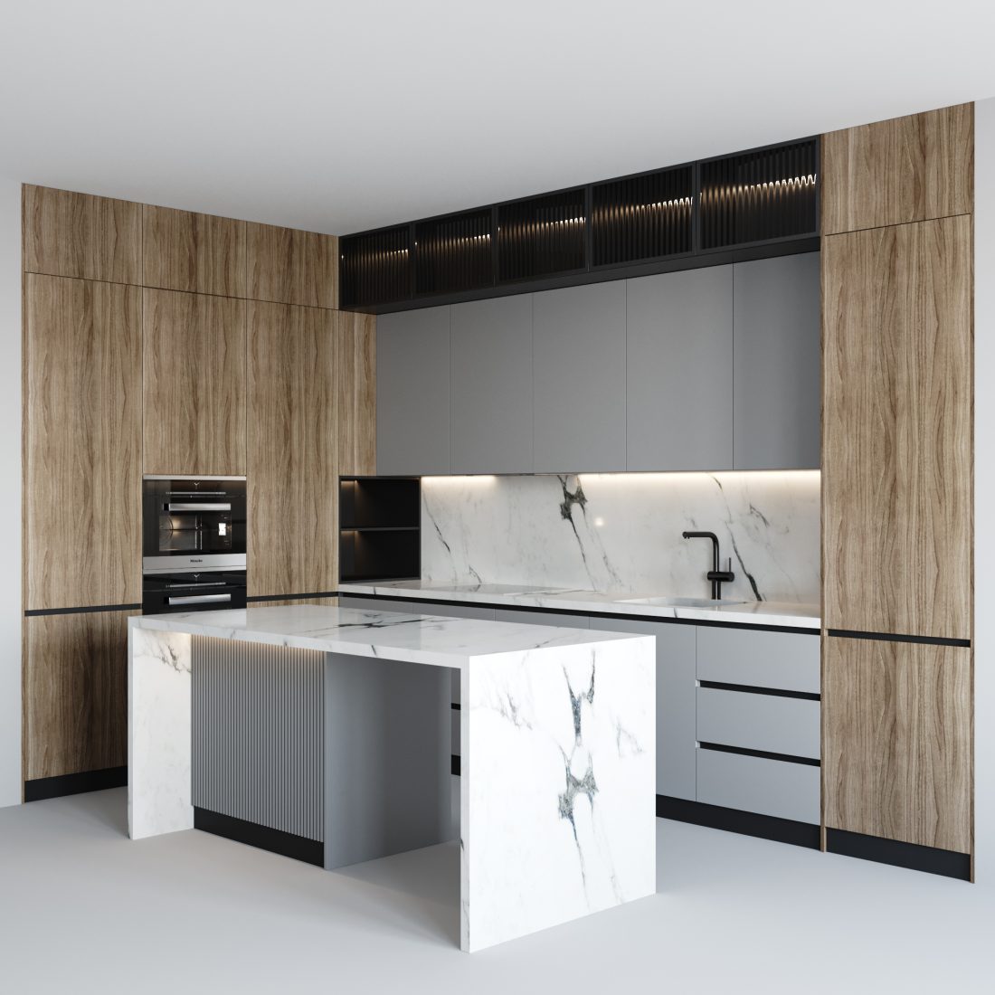 Modern Kitchen_22 - 3D Model for VRay, Corona