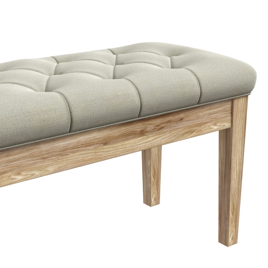Verona Home Radcliffe Velvet Tufted Bench - 3D Model for Corona, VRay