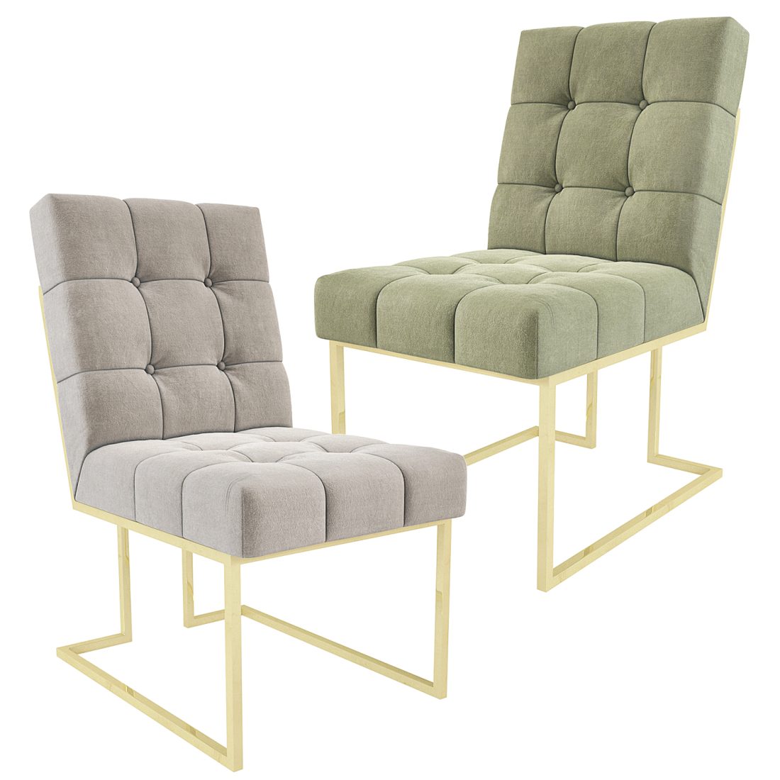 Goldfinger Dining Chair Jonathan Adler - 3D Model for VRay, Corona