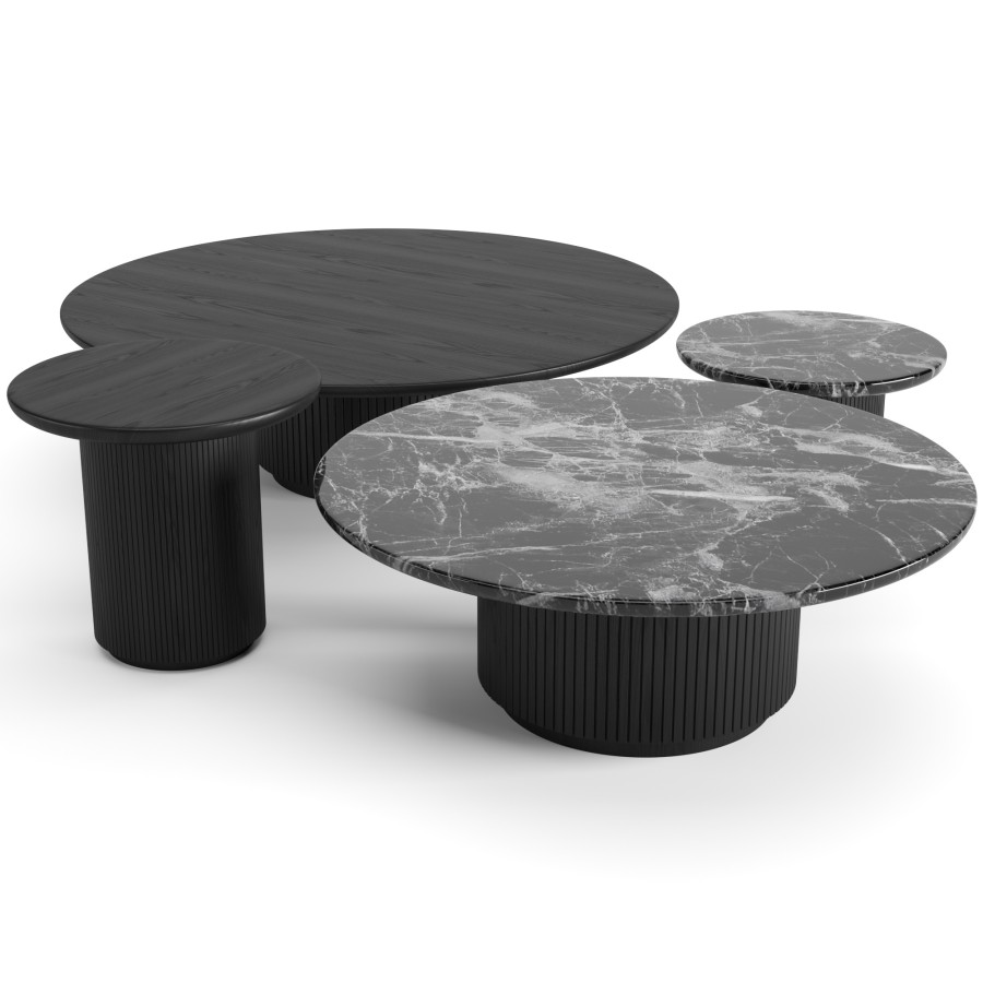 Gubi Moon Coffee Tables Set - 3D Model for VRay, Corona