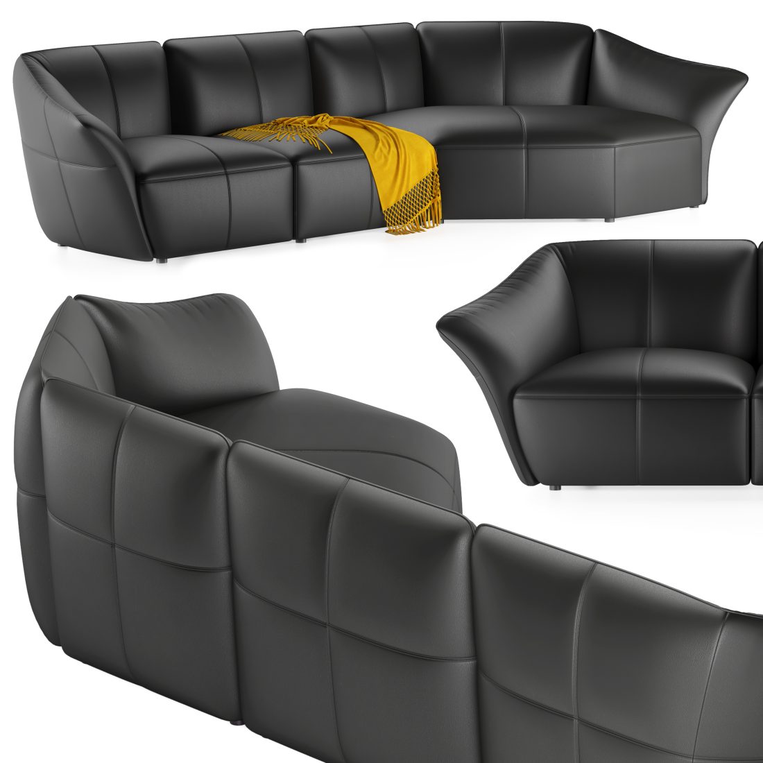 Sofa Natuzzi Italia Timeless № 2 - 3D Model for VRay