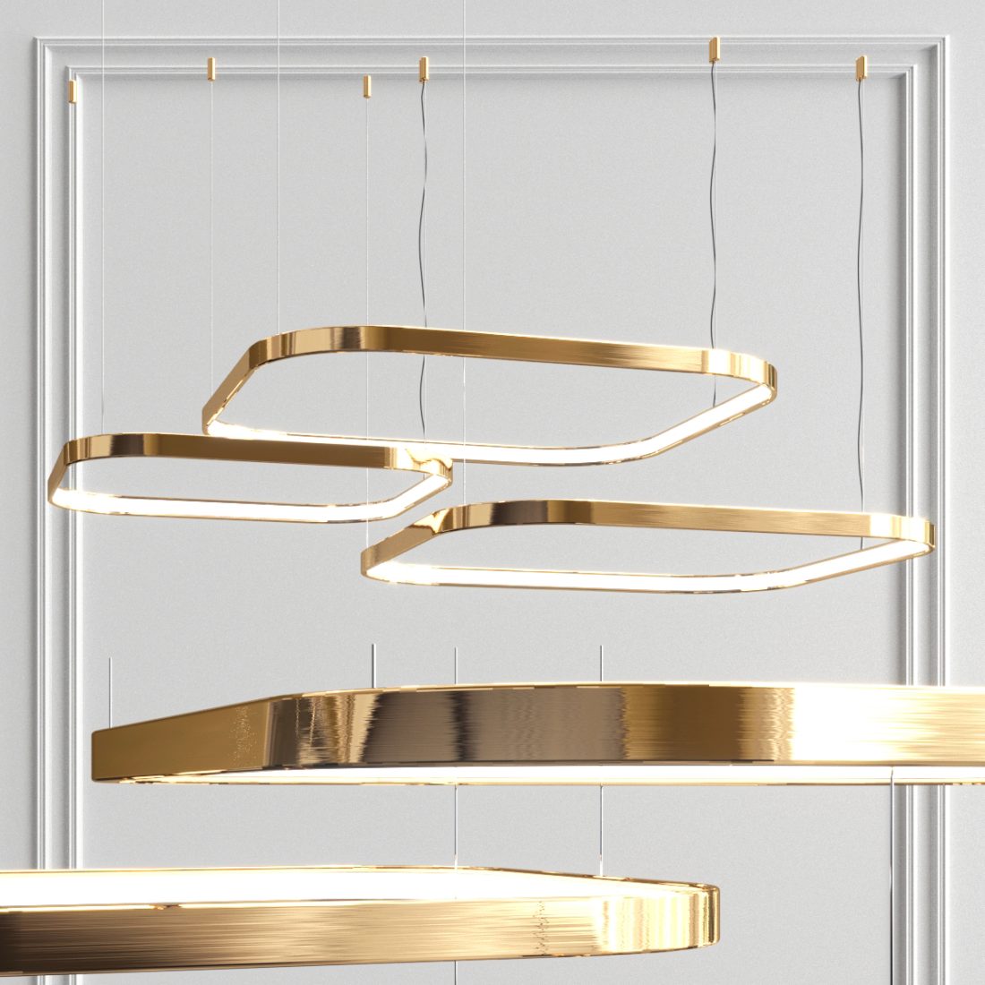Apparatus Doodle Ring Chandelier - 3 Type 3D Model for VRay | CGMood