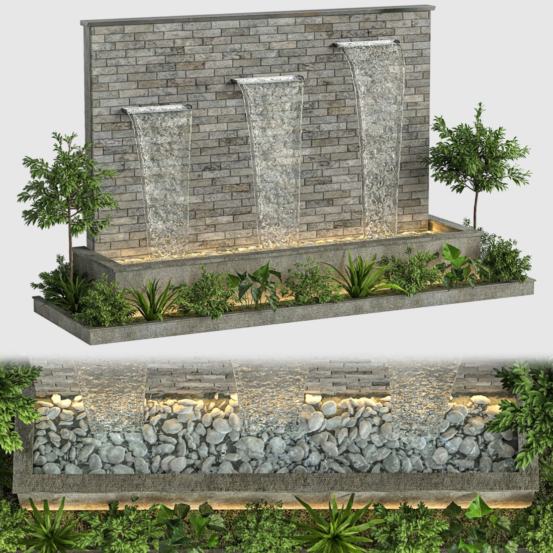 Exterior Fountain 22 3D Model for VRay, Corona | CGMood