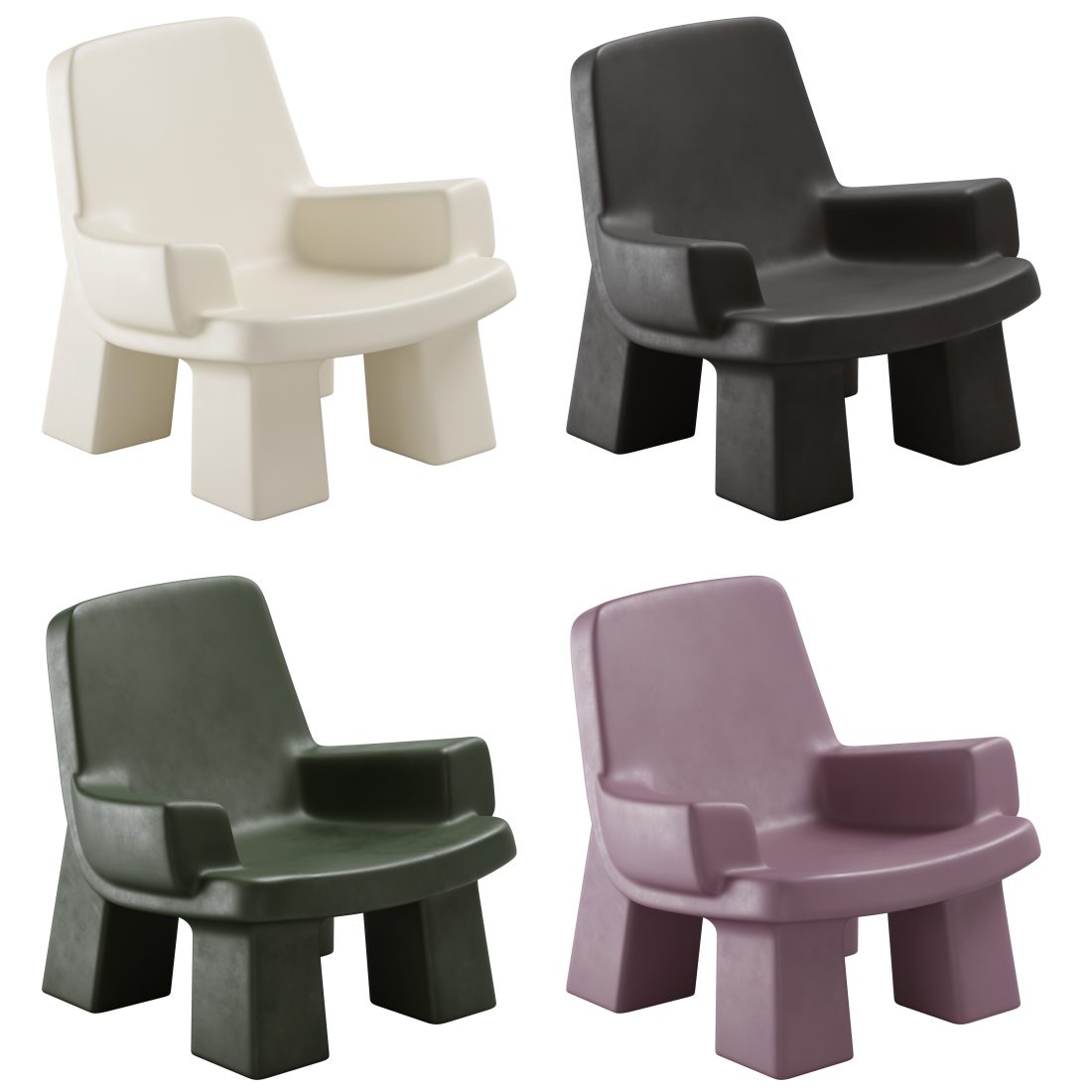 Faye Toogood Fudge Chair - 3D Model for VRay, Corona