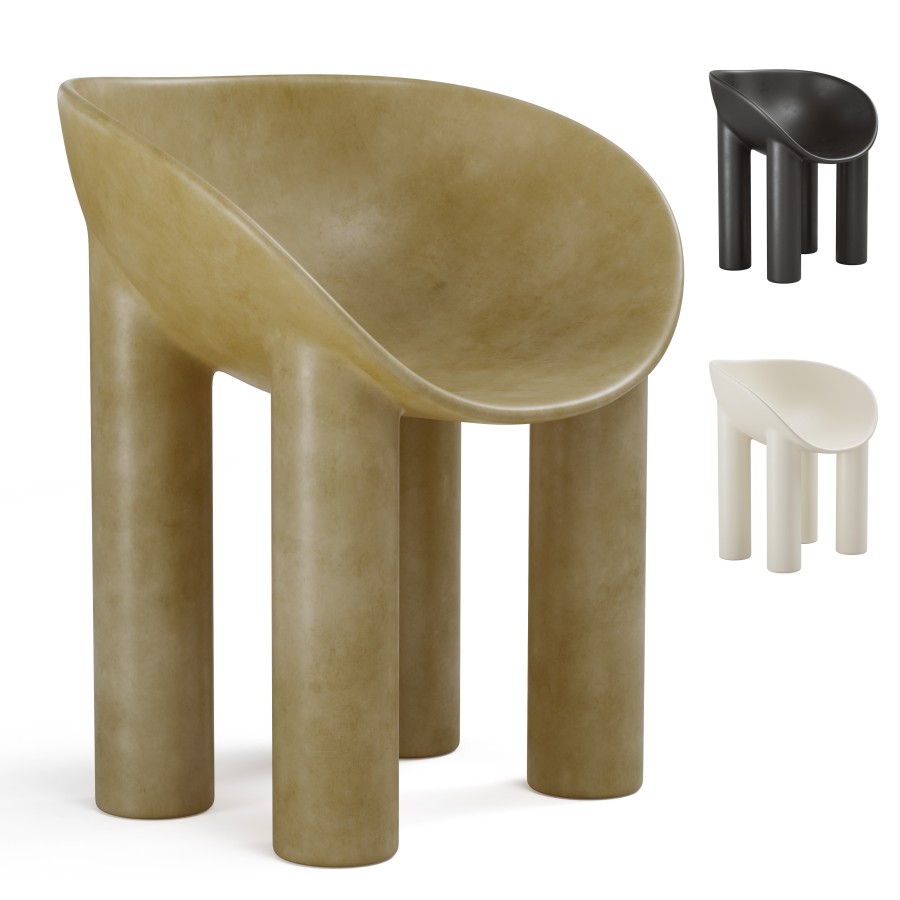 Faye Toogood Roly Poly Dining Chair - 3D Model for VRay, Corona