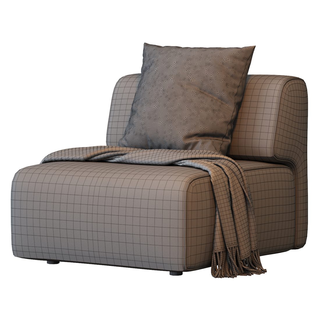 Duo Mini Armchair - 3D Model for Corona