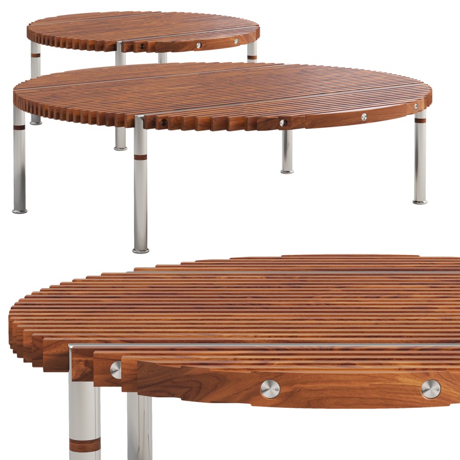 Beltempo Tropical Lounge Round Coffee Tables (2 Op 3D Model for VRay ...