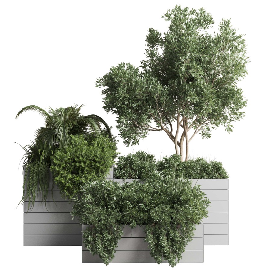 Stand Plant Box Garden Outdoor Plant 131 Wooden 3D Model for VRay ...