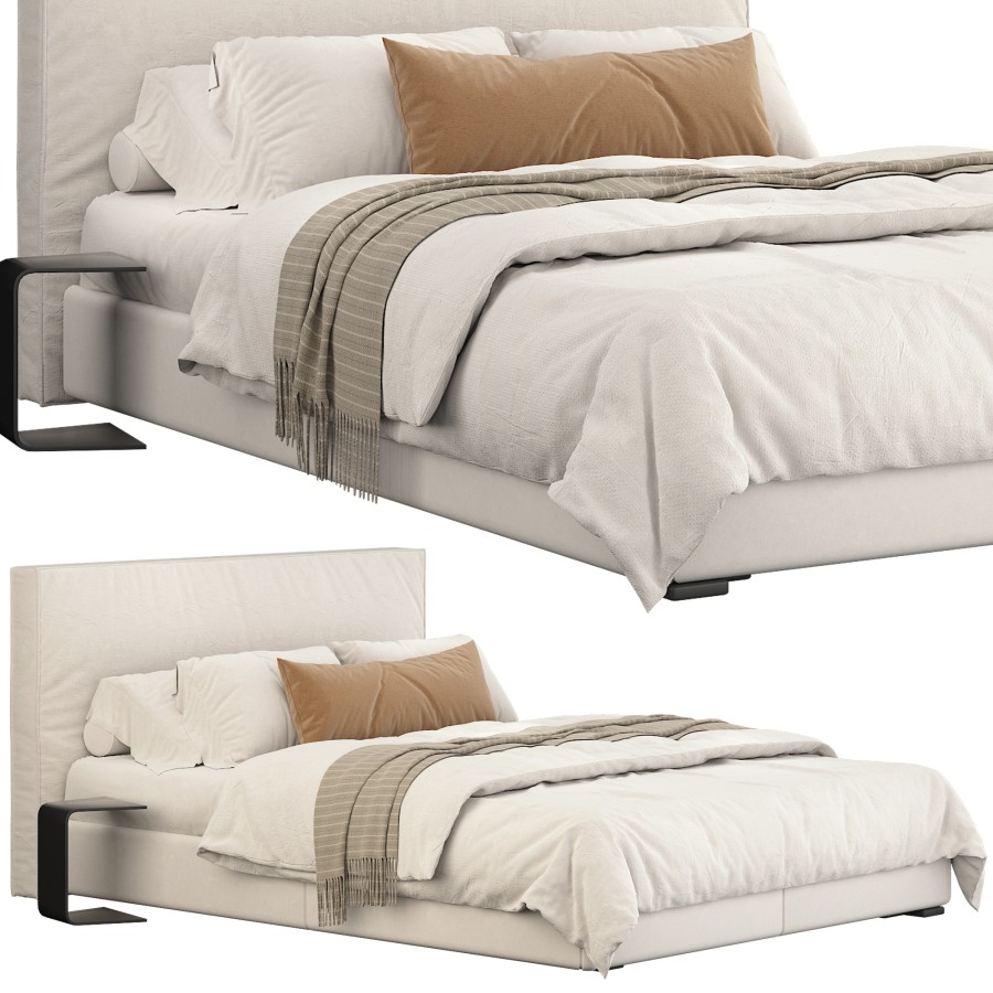 Rh Modena Bed - 3D Model for Corona, VRay