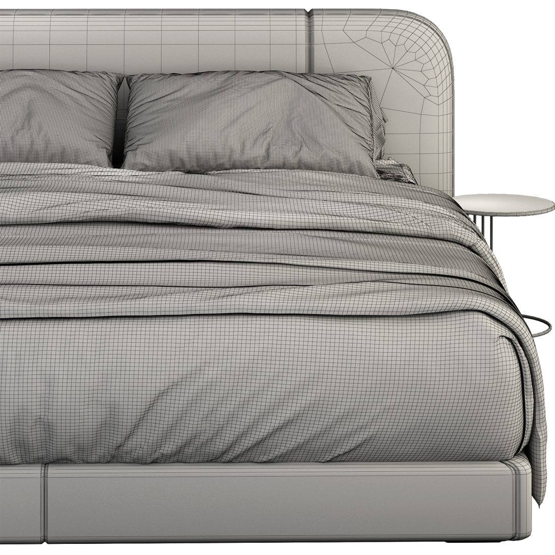Porada Softbay Bed - 3D Model for VRay, Corona