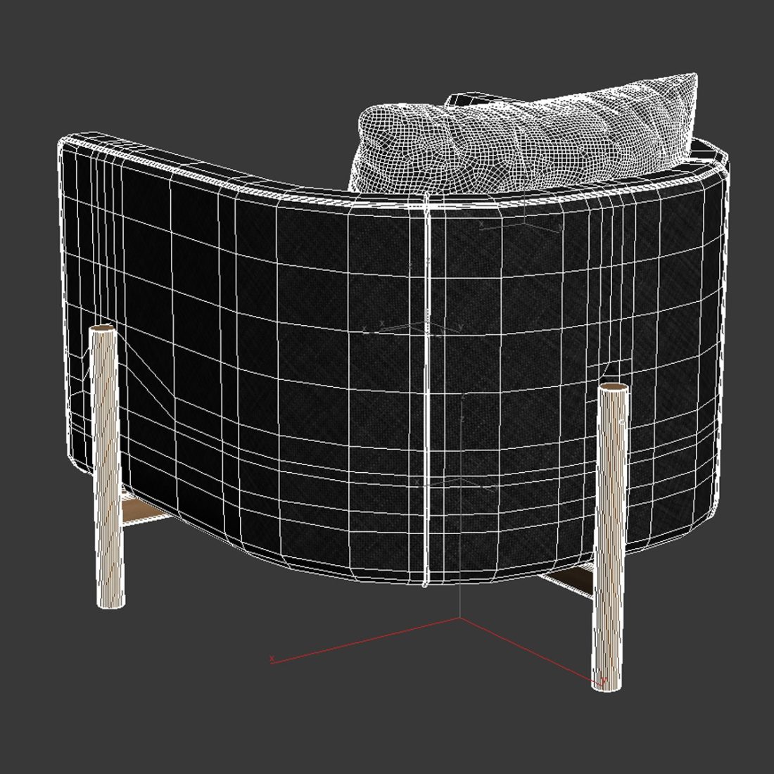 Verellen Furniture Sullivan Club Chair - 3D Model for VRay
