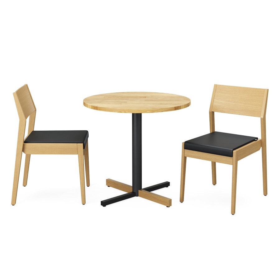 Table Cross And Woodbe Chairs Bejot - 3D Model for VRay, Corona