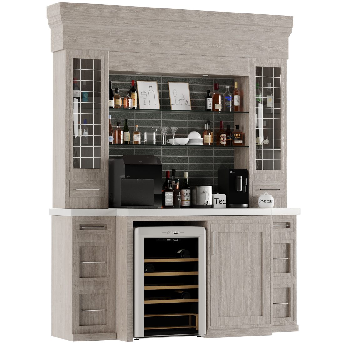 Bar 11 Home Bar - 3D Model for VRay, Corona