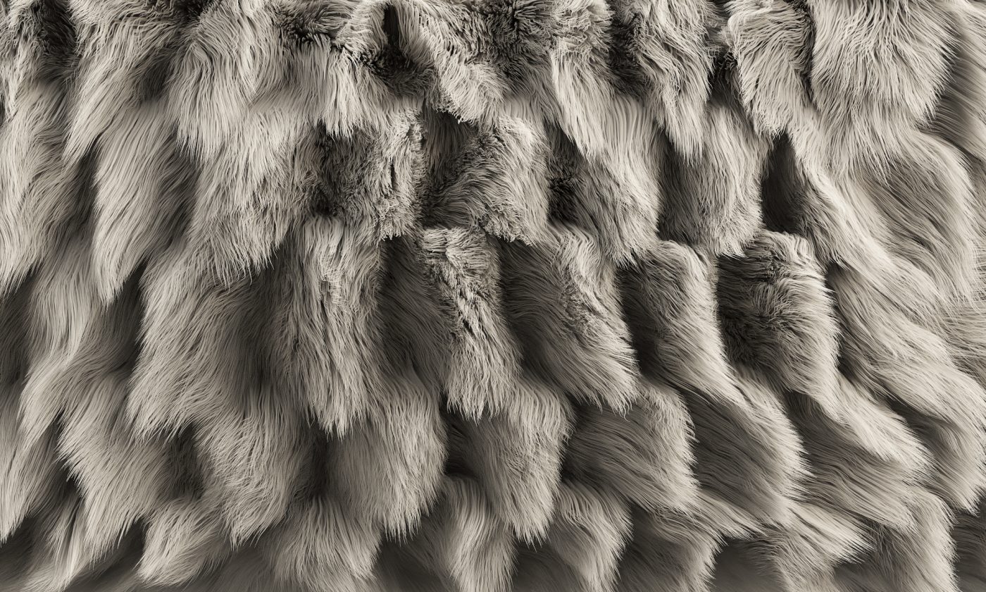 Fur Pillows Set 5 - 3D Model for Corona